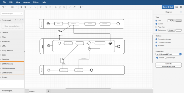 a1992-drawio-BPMN-swimlane-diagram-1024×517 | Draw