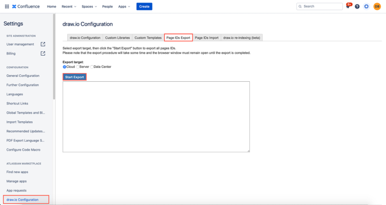 使用draw.io从Confluence Cloud迁移到Confluence Server | Draw