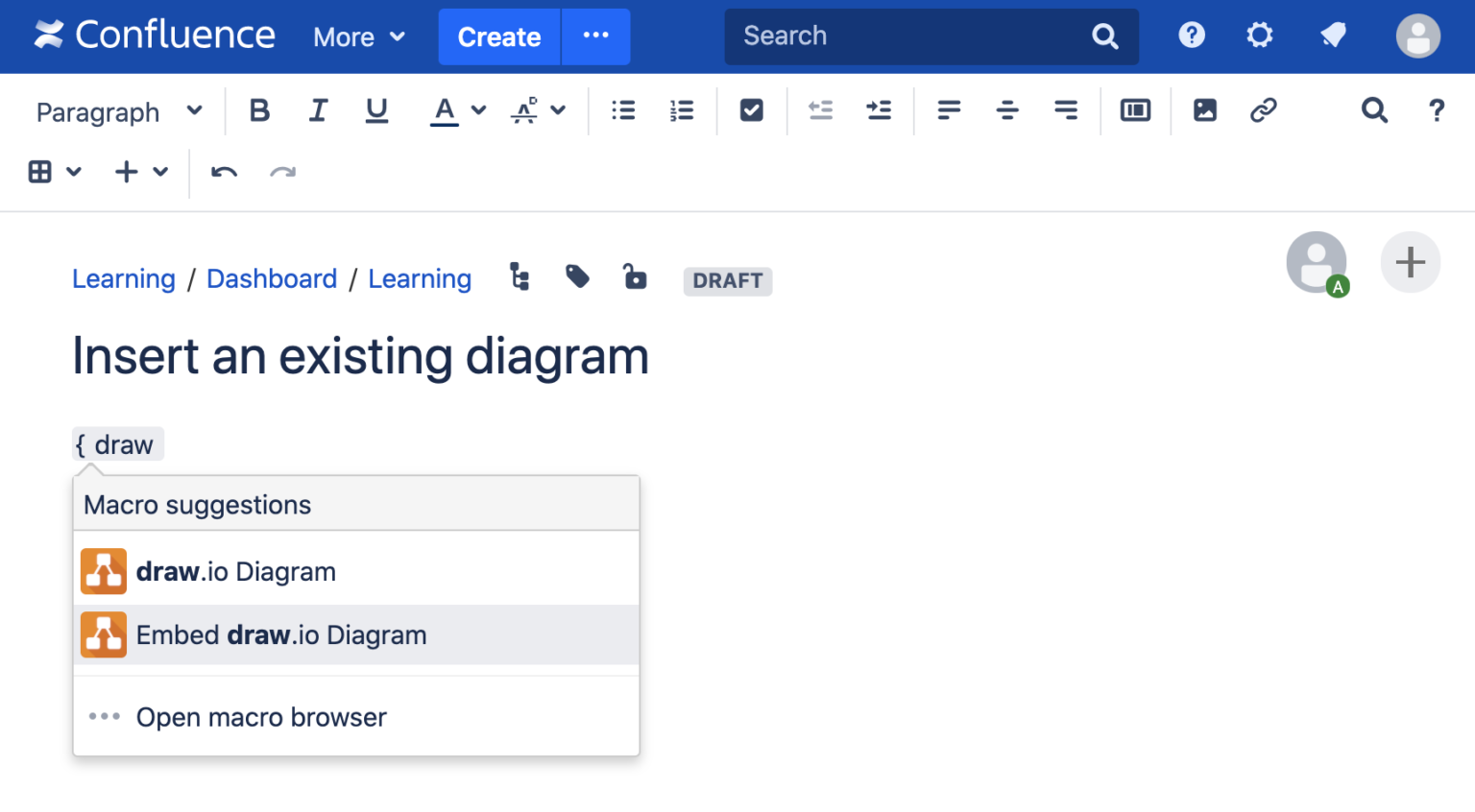 在Confluence页面上添加一个draw.io图 | Draw